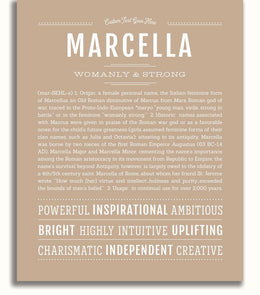 Marcella | Name Art Print – Name Stories