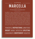 Marcella Personalized Name Meaning Art Prints – Name Stories