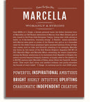 Marcella Personalized Name Meaning Art Prints – Name Stories