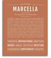 Marcella Personalized Name Meaning Art Prints – Name Stories