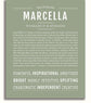Marcella Personalized Name Meaning Art Prints – Name Stories
