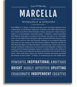 Marcella | Name Art Print – Name Stories