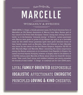 Marcelle Personalized Name Meaning Art Prints – Name Stories
