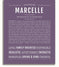 Marcelle Personalized Name Meaning Art Prints – Name Stories