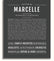 Marcelle Personalized Name Meaning Art Prints – Name Stories