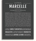 Marcelle Personalized Name Meaning Art Prints – Name Stories