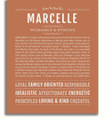 Marcelle Personalized Name Meaning Art Prints – Name Stories