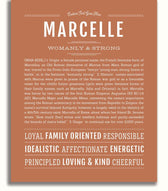 Marcelle Personalized Name Meaning Art Prints – Name Stories