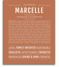 Marcelle Personalized Name Meaning Art Prints – Name Stories