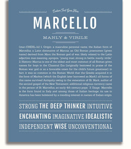 Marcello | Name Art Print – Name Stories