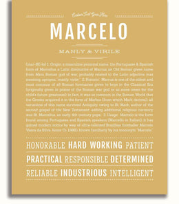 Marcelo | Name Art Print – Name Stories