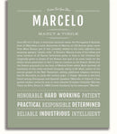 Marcelo | Name Art Print – Name Stories