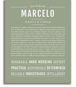 Marcelo | Name Art Print – Name Stories