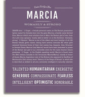 Marcia | Name Art Print – Name Stories