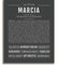 Marcia | Name Art Print – Name Stories