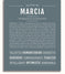 Marcia | Name Art Print – Name Stories