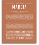 Marcia | Name Art Print – Name Stories