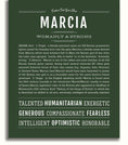 Marcia | Name Art Print – Name Stories