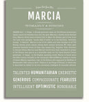 Marcia | Name Art Print – Name Stories