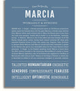 Marcia | Name Art Print – Name Stories