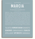 Marcia | Name Art Print – Name Stories