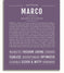 Marco | Name Art Print – Name Stories