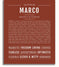 Marco | Name Art Print – Name Stories