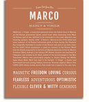 Marco | Name Art Print – Name Stories