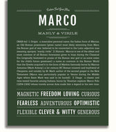 Marco | Name Art Print – Name Stories