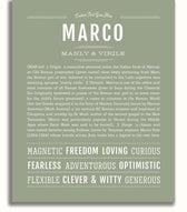 Marco | Name Art Print – Name Stories