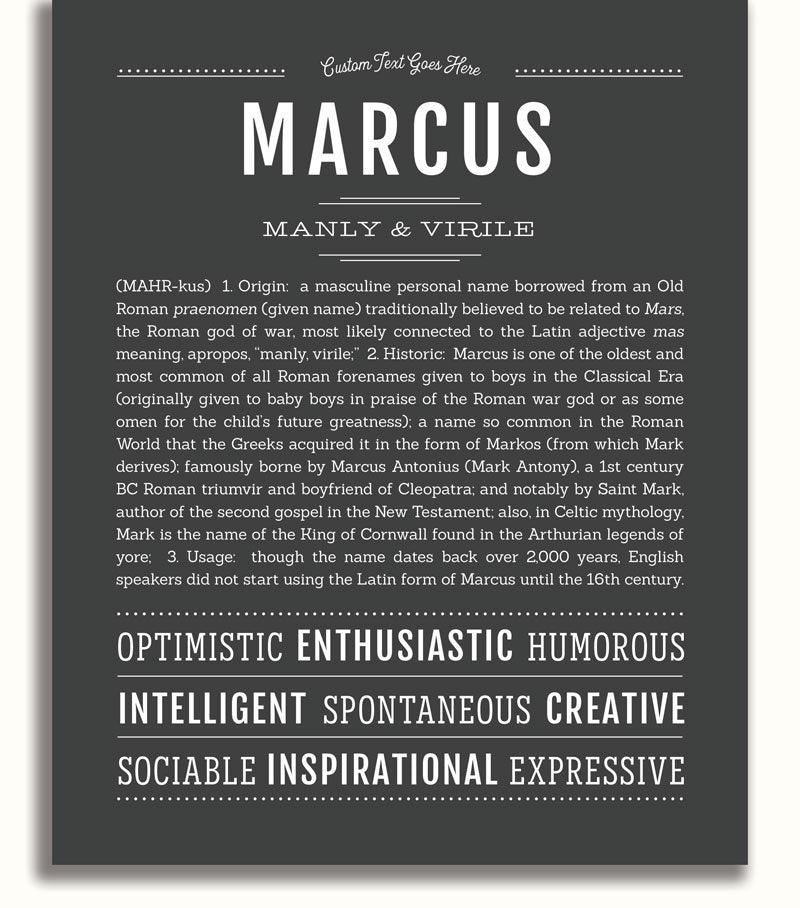 Marcus | Name Art Print – Name Stories