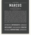 Marcus | Name Art Print – Name Stories