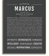 Marcus | Name Art Print – Name Stories