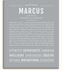 Marcus | Name Art Print – Name Stories