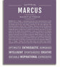 Marcus Personalized Name Meaning Art Prints – Name Stories