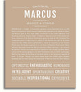 Marcus | Name Art Print – Name Stories