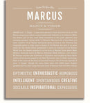 Marcus | Name Art Print – Name Stories