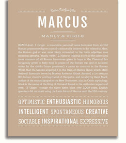 Marcus | Name Art Print – Name Stories