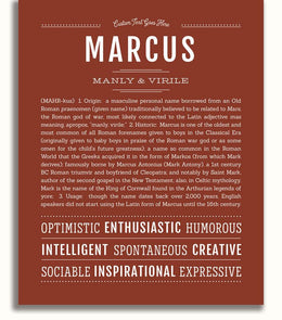 Marcus | Name Art Print – Name Stories
