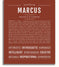 Marcus Personalized Name Meaning Art Prints – Name Stories
