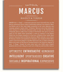 Marcus | Name Art Print – Name Stories