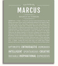Marcus | Name Art Print – Name Stories