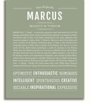Marcus | Name Art Print – Name Stories