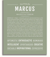 Marcus | Name Art Print – Name Stories