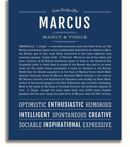 Marcus | Name Art Print – Name Stories
