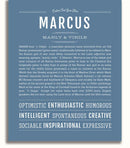 Marcus | Name Art Print – Name Stories