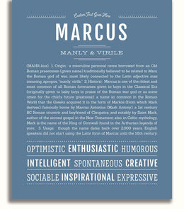 Marcus | Name Art Print – Name Stories