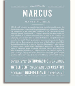 Marcus | Name Art Print – Name Stories