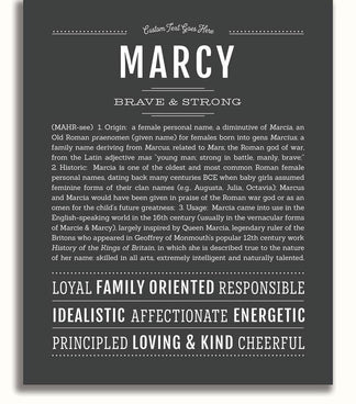 Marcy | Name Art Print – Name Stories