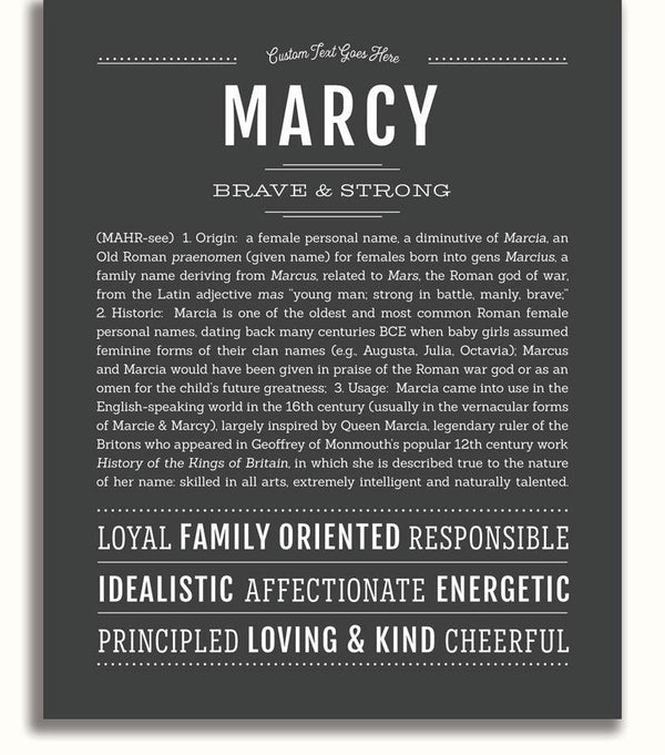 Marcy | Name Art Print - Personalized Custom Gifts – Name Stories